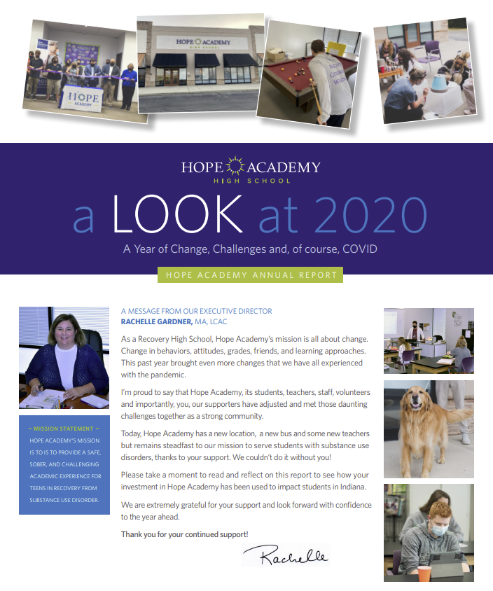 2020 Annual Report Now Available - Hope Academy Recovery High School