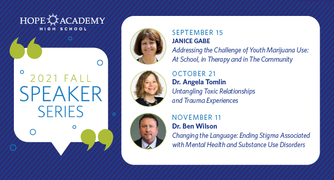 Speaker Series - Hope Academy Recovery High School